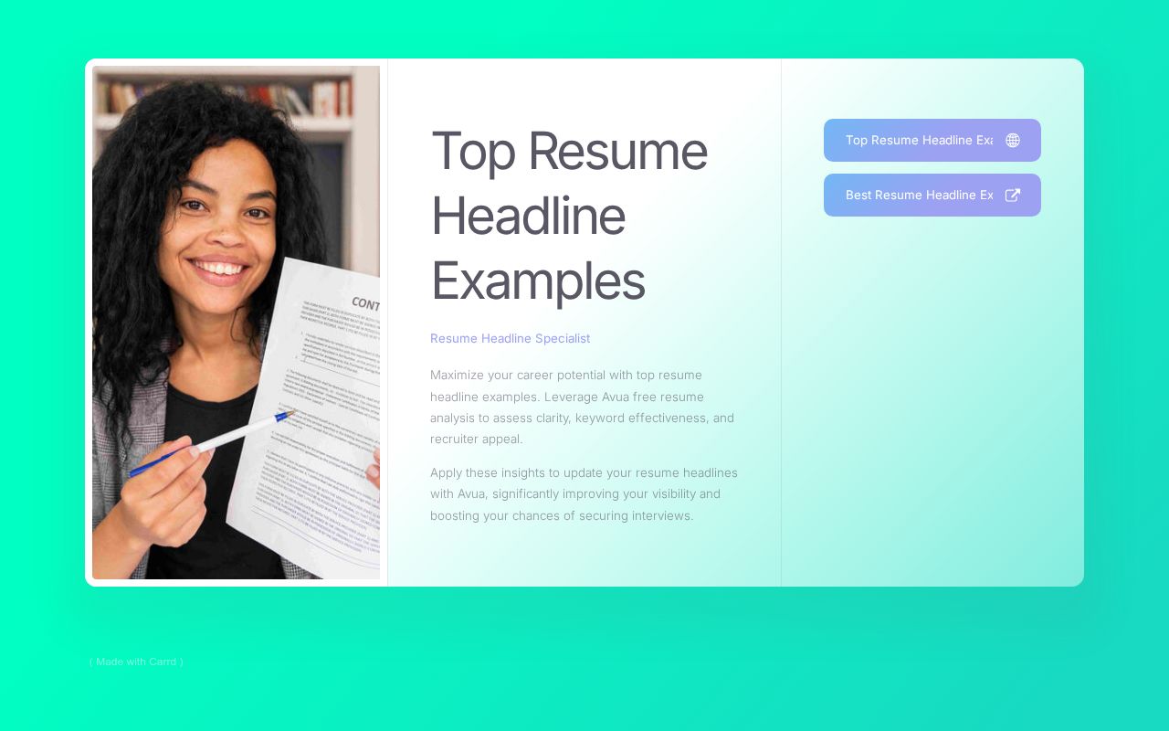 Top Resume Headline Examples